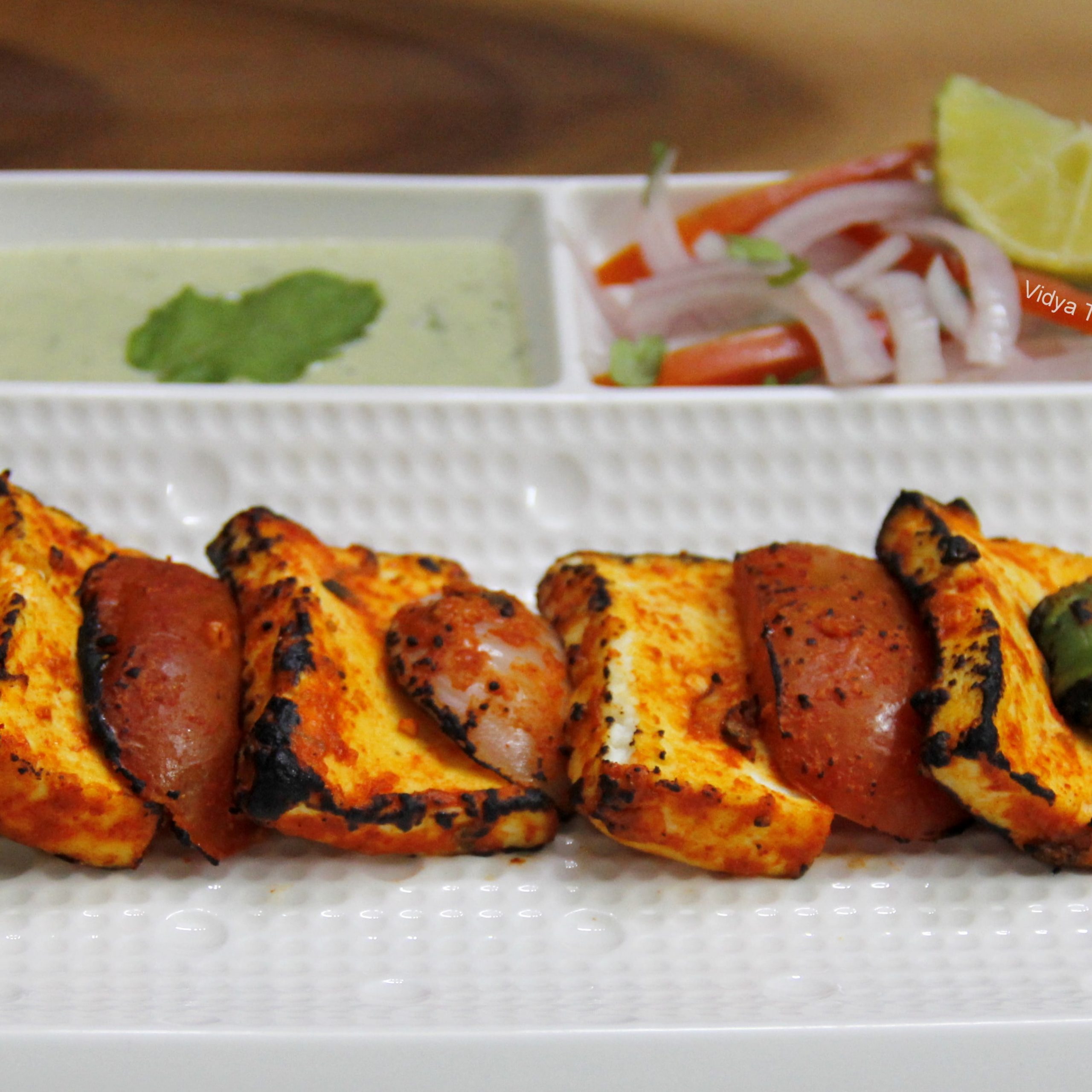 Paneer Tikka with Mint Chutney – MY SECRET PLATE